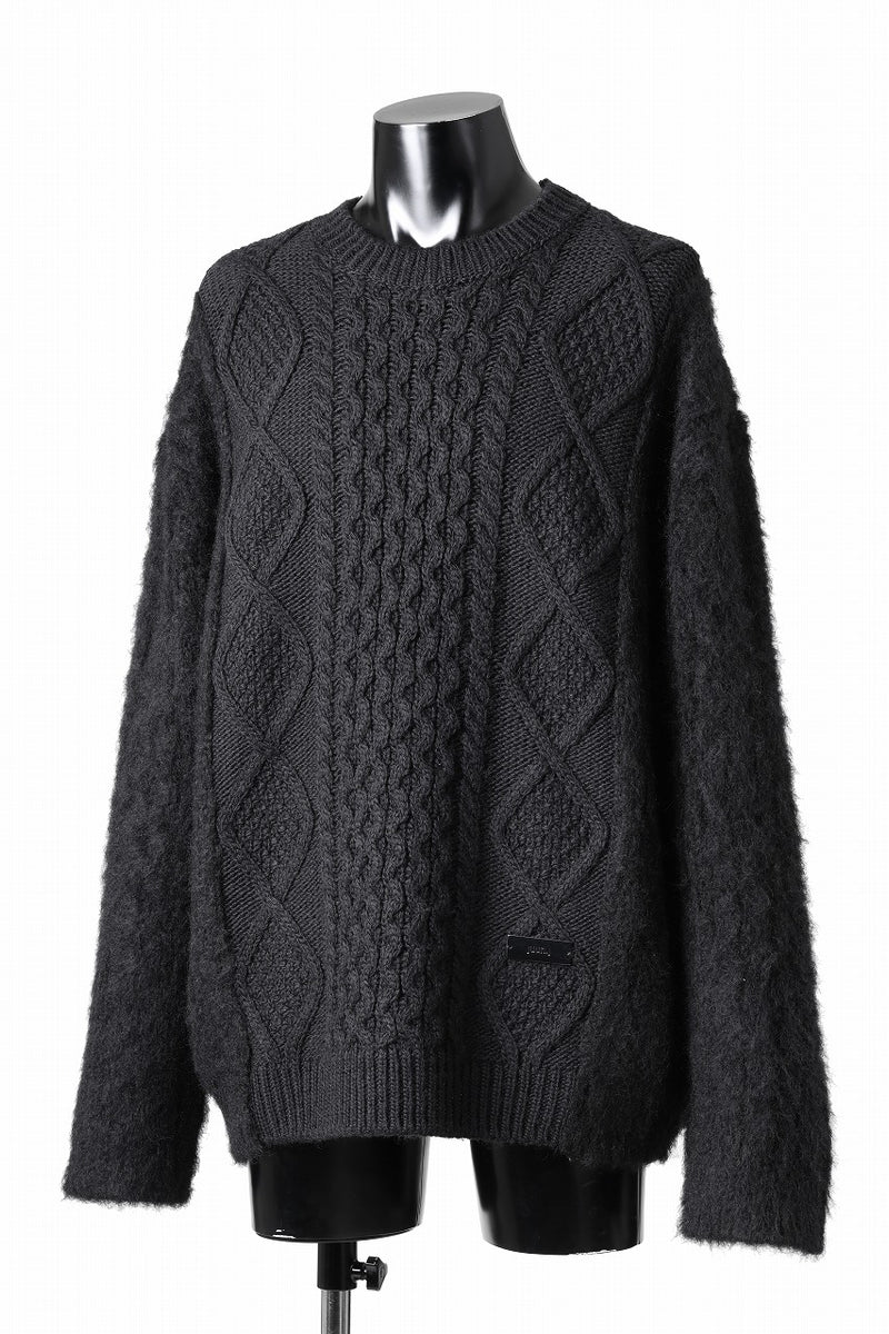Juun.J Mixed Cabel Sweater (BLACK)の商品ページ | ジュン・ジーの公式通販 - LOOM OSAKA ...