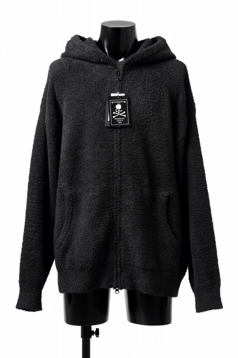 mastermind WORLD ZIP HOODIE PARKA / SOFTY BOA FLEECE (BLACK x WHITE)の商品 ...