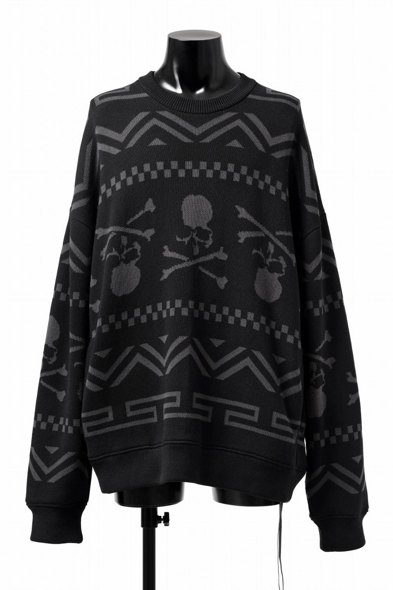 mastermind WORLD JACQUARD KNIT SWEATER / BOXY FIT (BLACK BASE)の商品ページ ...