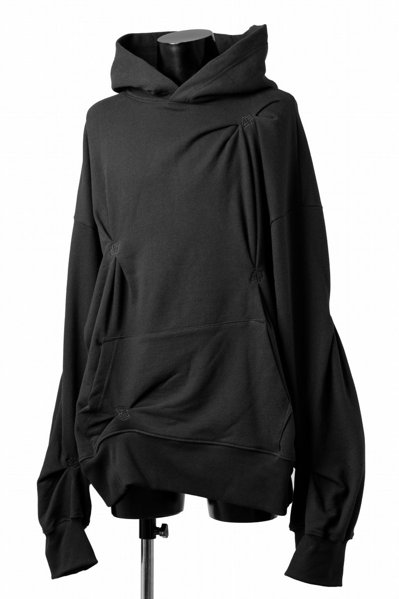 A.F ARTEFACT RANDOM TUCK EMBROIDERY SWEAT HOODIE (BLACK)の商品ページ | エーエフ ...