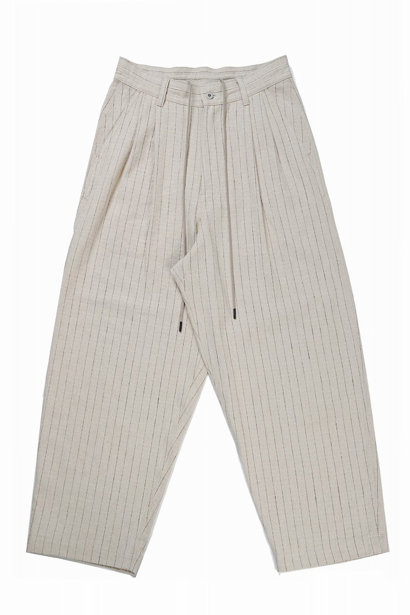 N/07 3 STITCHES WIDE TAPERED TROUSERS / HEAVY C/LI BUTCHER STRIPES ...