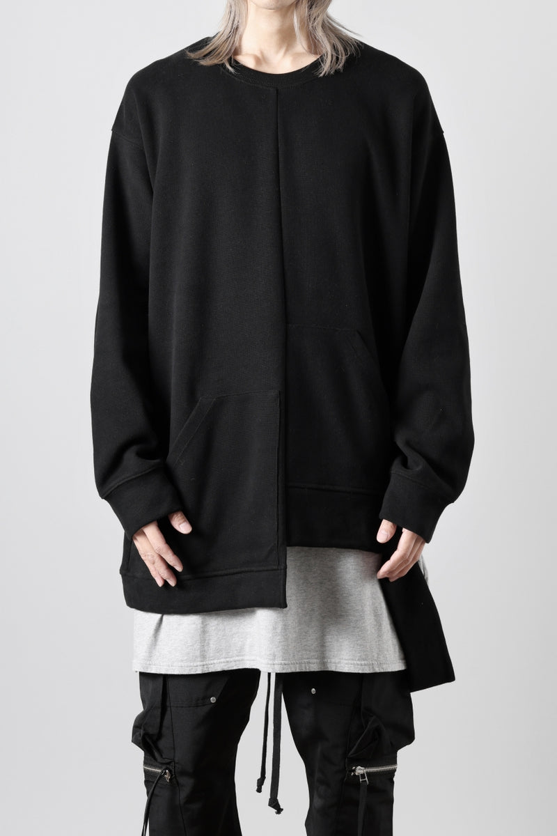 A.F ARTEFACT ASYMMETRY LOOP HEM TOP / COPE KNIT JERSEY (BLACK)の商品ページ ...