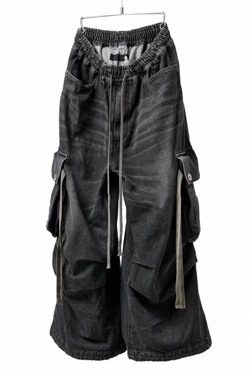 A.F ARTEFACT EXTREME WIDE CARGO PANTS / FADED AGING DENIM (VINTAGE ...