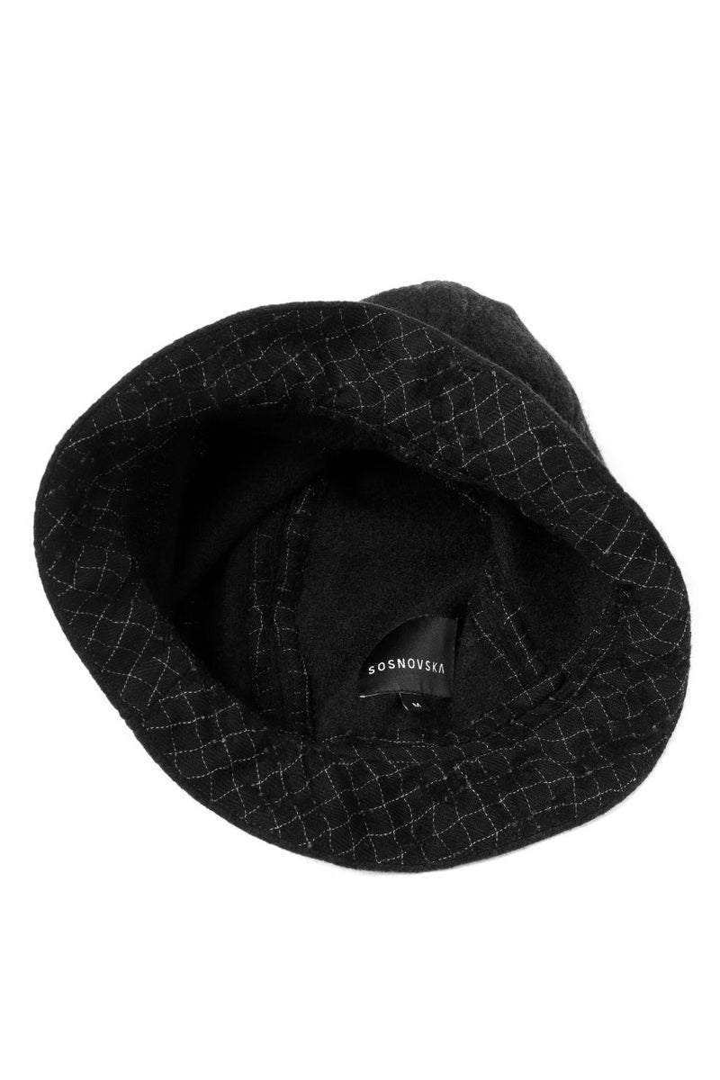 SOSNOVSKA exclusive SQUEEZED CELL HAT (BLACK) – LOOM OSAKA